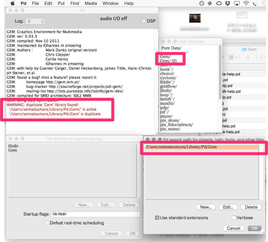 PureData vanillaでdekenを使ってGemを導入する – Pure Data Japan
