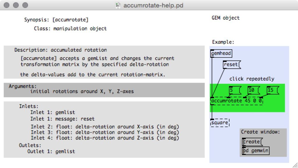 PureData vanillaでdekenを使ってGemを導入する – Pure Data Japan