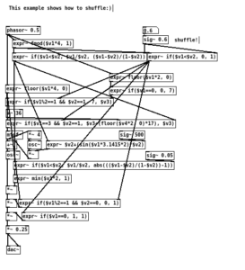 [THE_EXPR_METHOD] 010 Shuffle（和訳） – Pure Data Japan